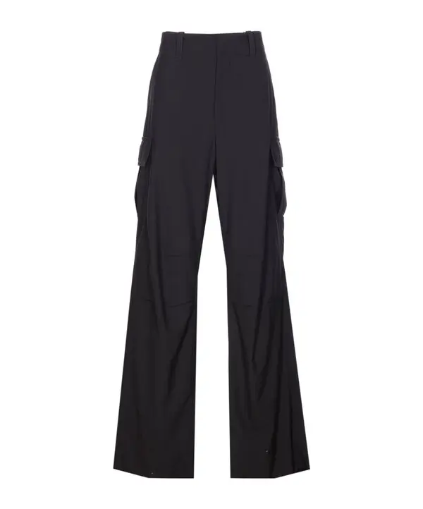 Bottega Veneta Fine Wool Cargo Pants - Black