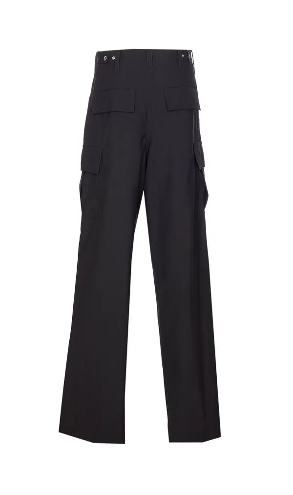 Bottega Veneta Fine Wool Cargo Pants - Black