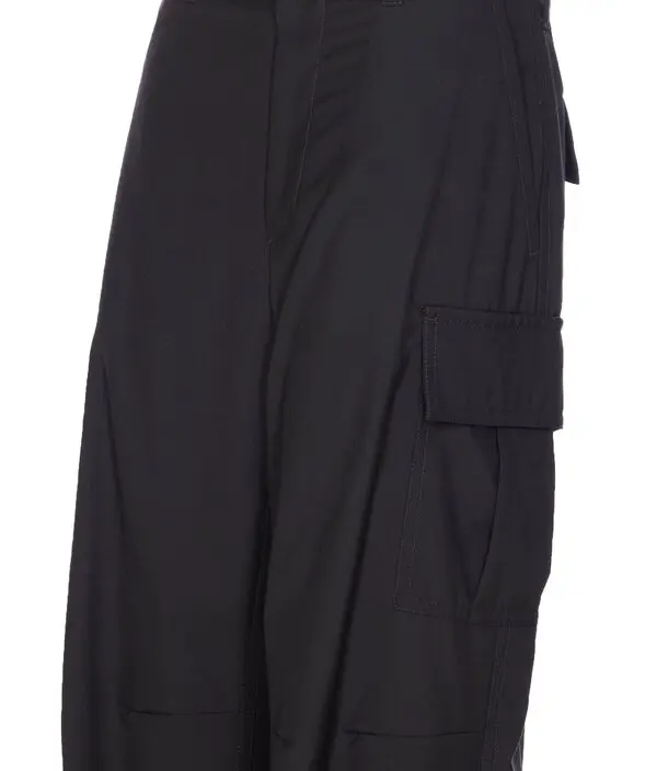 Bottega Veneta Fine Wool Cargo Pants - Black