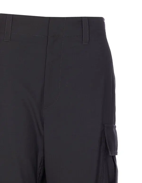 Bottega Veneta Fine Wool Cargo Pants - Black