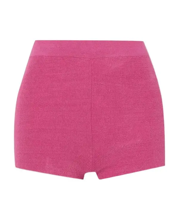 Jacquemus Arancia Ribbed Knitted Shorts