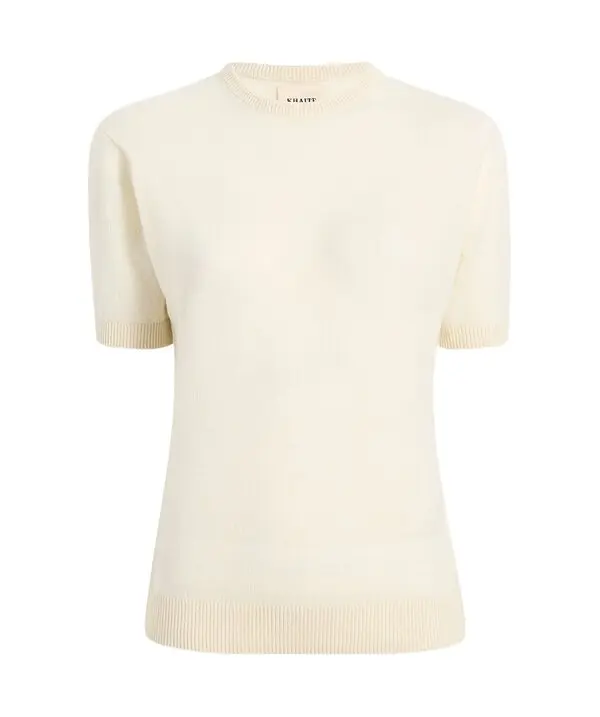 Khaite The Pierre Short-sleeved Jumper - White