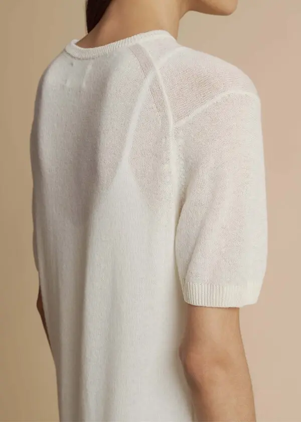 Khaite The Pierre Short-sleeved Jumper - White