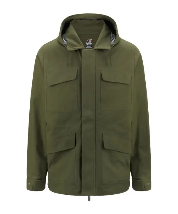 K-WAY Erhal Zip-up Hooded Jacket - Green