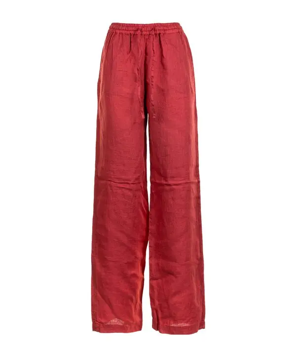 FAY Elastic Waist Casual Pants - Red