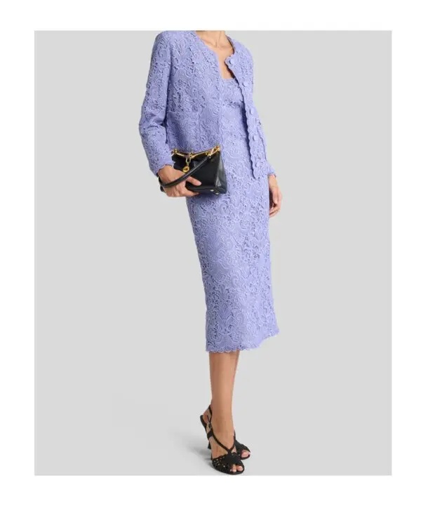 Etro Floral Macramé Jacket - Blue