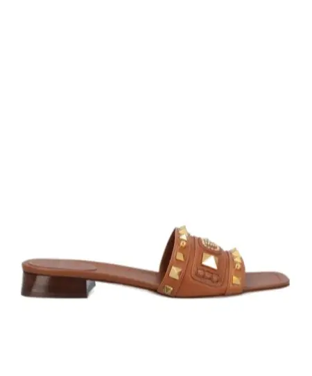 Valentino Garavani Rockstud Square Toe Slip-on Sandals