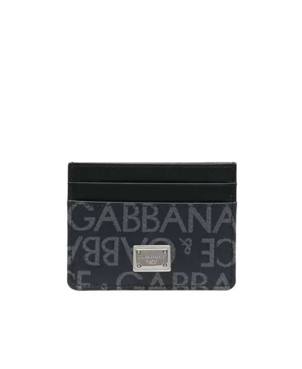 Dolce & Gabbana Dolce Gabbana Logo Plaque Card Holder - Black