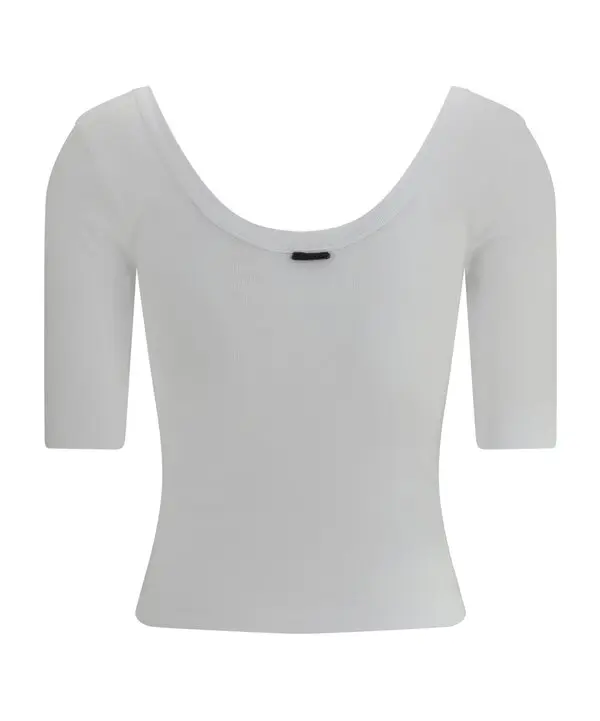Brunello Cucinelli Three-quarter Sleeve Knitted T-shirt - Grey
