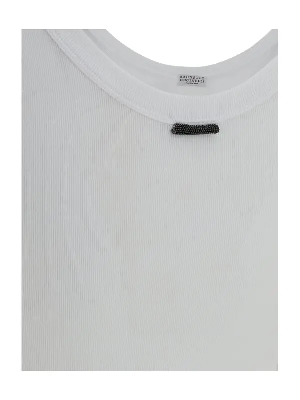 Brunello Cucinelli Three-quarter Sleeve Knitted T-shirt - Grey