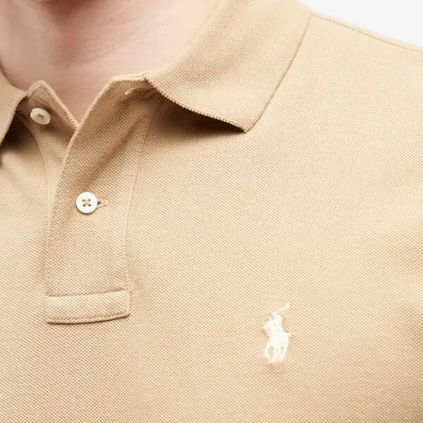Polo Ralph Lauren Logo-embroidered Short-sleeve Polo - Nude