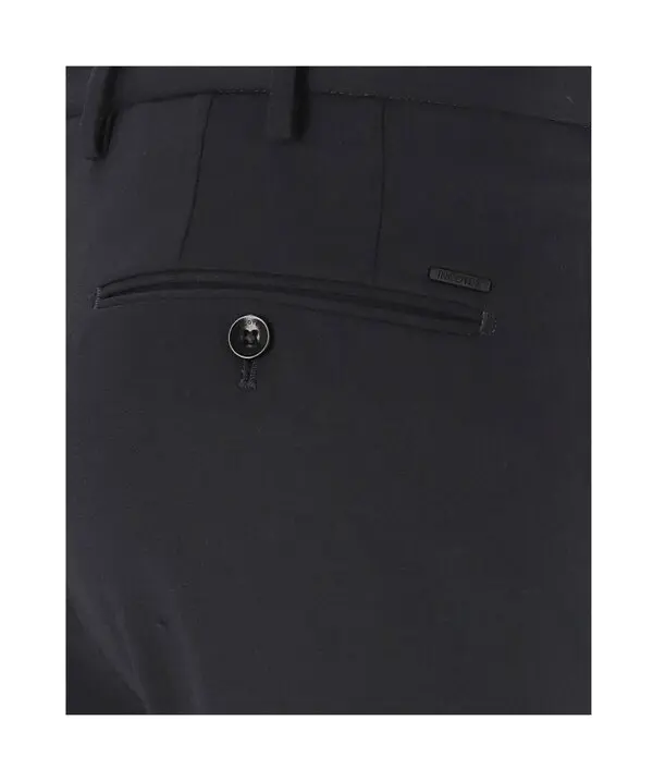 Incotex Logo-motif Tailored Trousers - Dark Blue