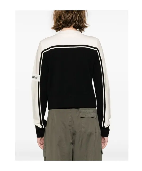 Palm Angels Logo Intarsia Zipped Cardigan