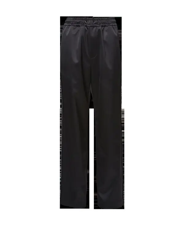 Mcm Slim Casual Pants With Drawstring Waist And Side Stripe Detail
