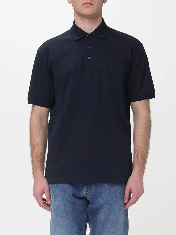 Gucci Embroidery Piquet Polo Shirt - Dark Blue