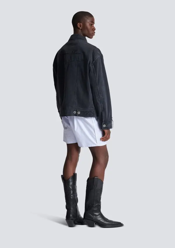 Balmain Distressed Denim Jacket