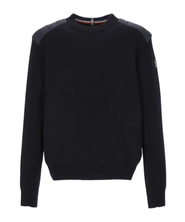 Moncler Logo Embroidered Down Jumper
