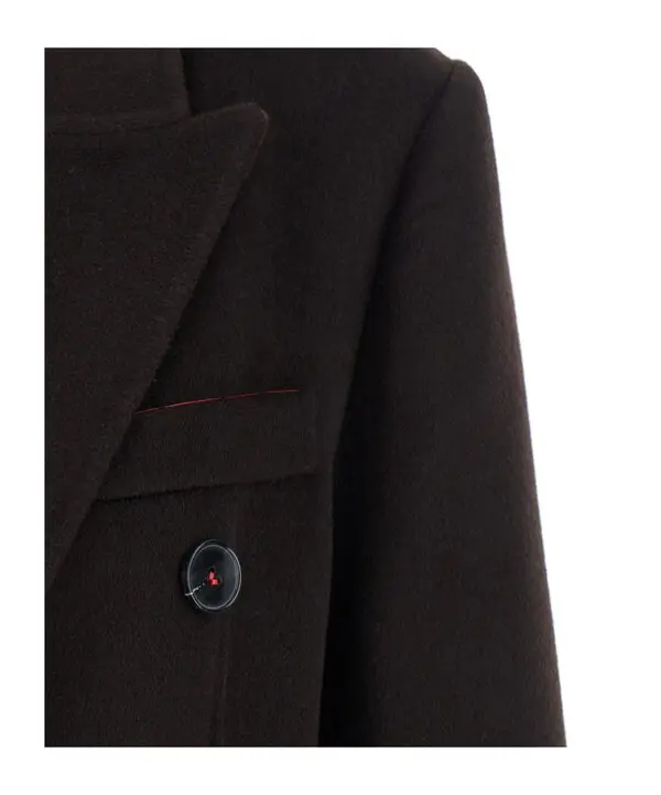 Victoria Beckham Double-breasted Button-up Coat - Brown
