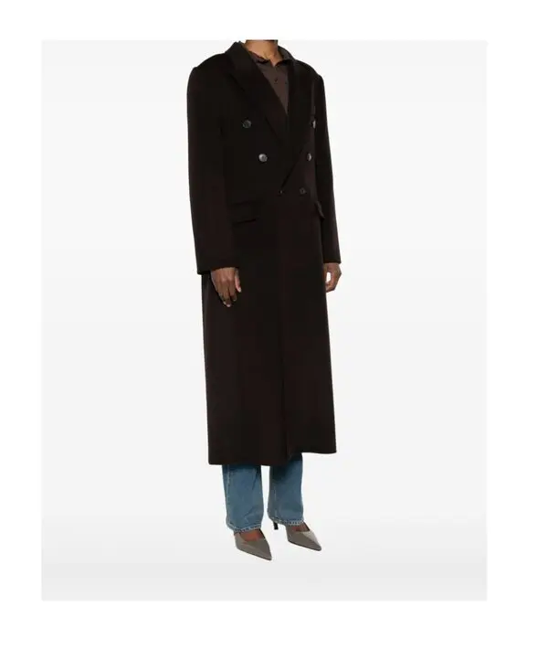 Victoria Beckham Double-breasted Button-up Coat - Brown