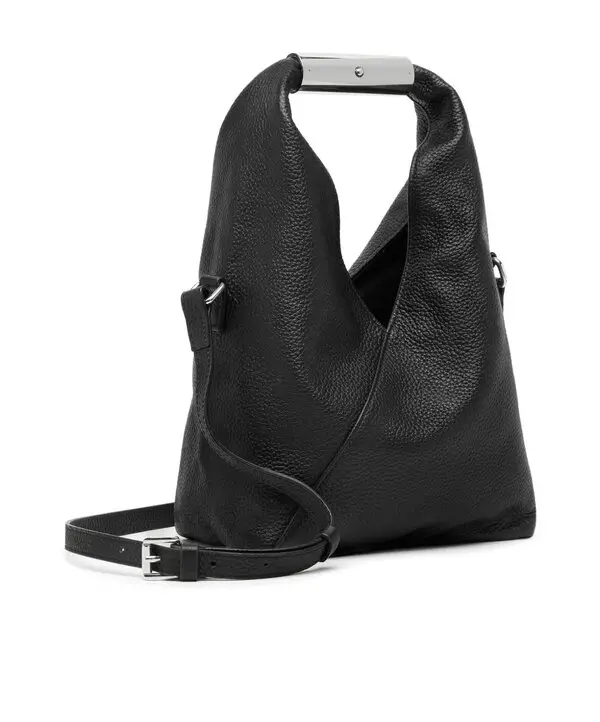 MAISON MARGIELA Japanese Tote Bag With Silver-tone Hardware - Black