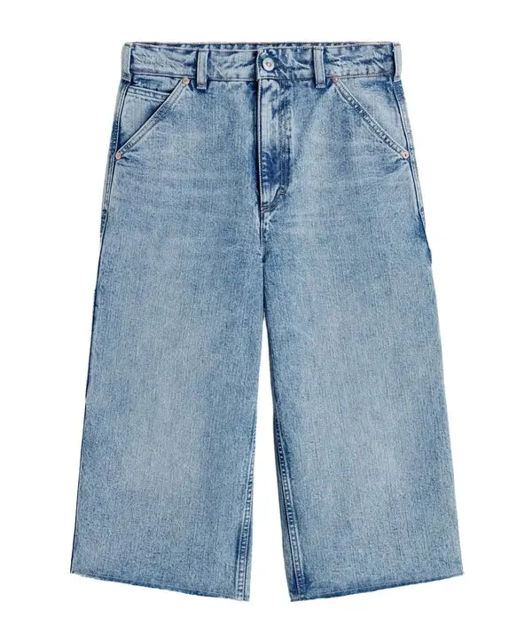 Our Legacy Wide-leg Cropped Jeans With Rough Hem