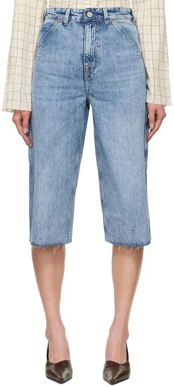 Our Legacy Wide-leg Cropped Jeans With Rough Hem