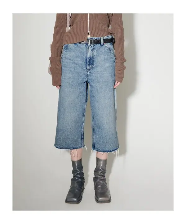 Our Legacy Wide-leg Cropped Jeans With Rough Hem