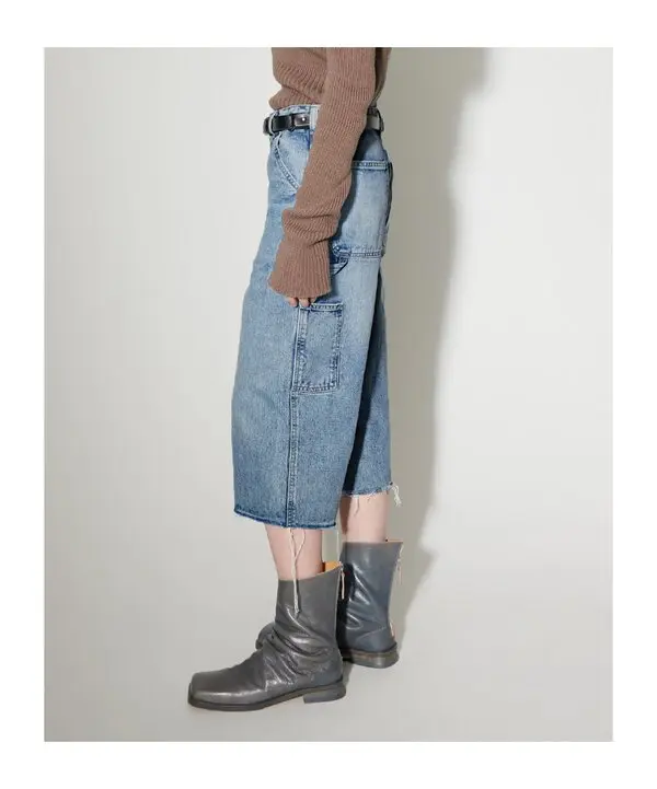 Our Legacy Wide-leg Cropped Jeans With Rough Hem