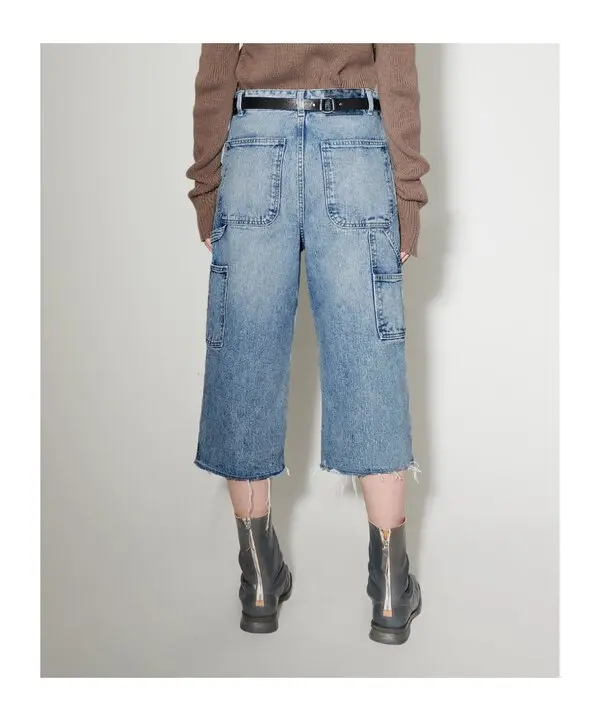 Our Legacy Wide-leg Cropped Jeans With Rough Hem