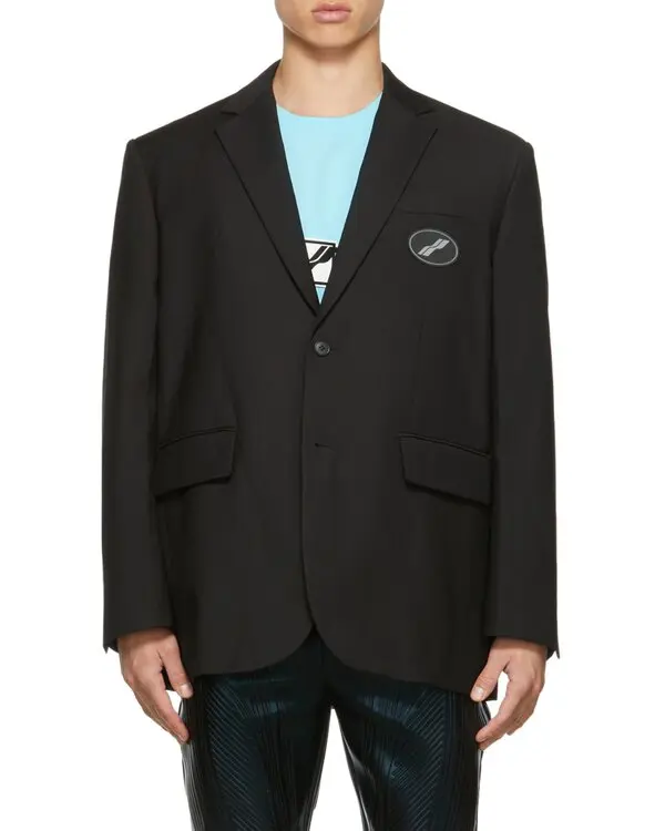 We11Done Logo-patch Long Sleeved Oversized Blazer