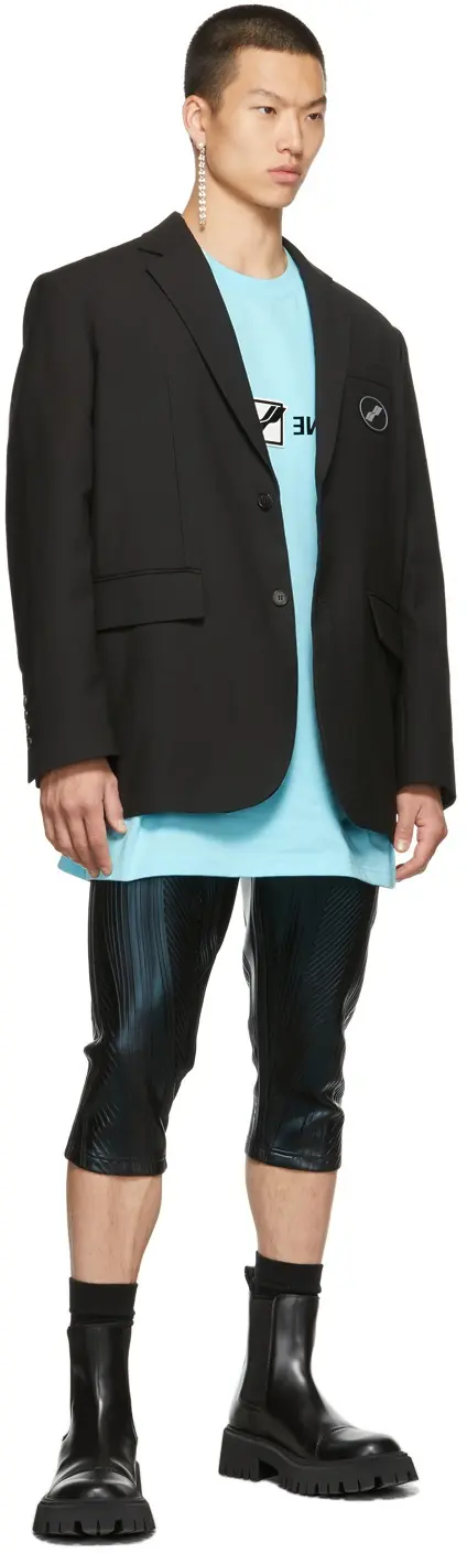 We11Done Logo-patch Long Sleeved Oversized Blazer