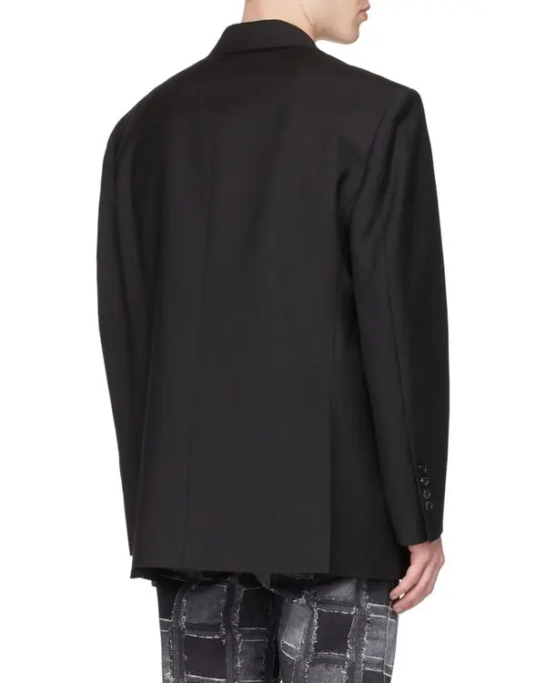 We11Done Logo-patch Long Sleeved Oversized Blazer