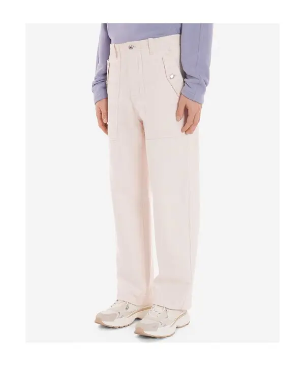 Maison Kitsuné Logo Patch Straight-leg Jeans - White