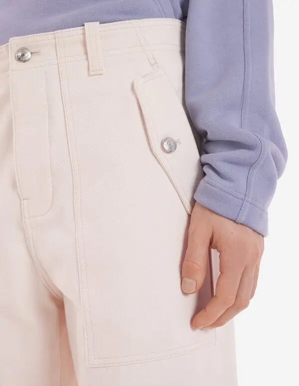 Maison Kitsuné Logo Patch Straight-leg Jeans - White