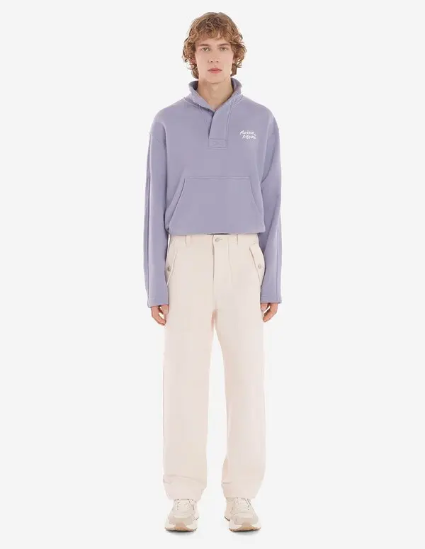 Maison Kitsuné Logo Patch Straight-leg Jeans - White