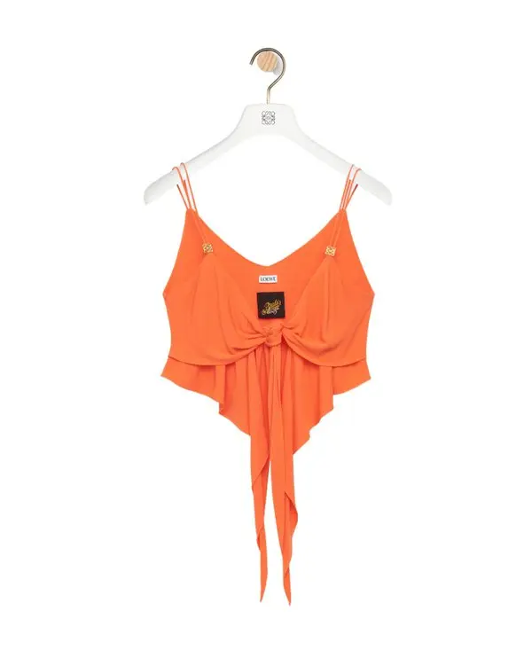 Loewe Double Layer Viscose Top - Orange