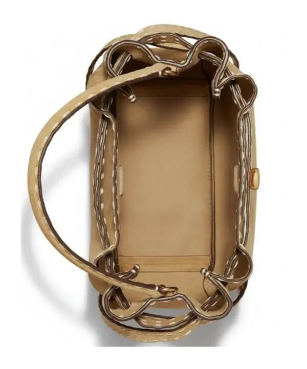 Tory Burch Romy Stitch-trim Bucket Bag - Butter Yellow