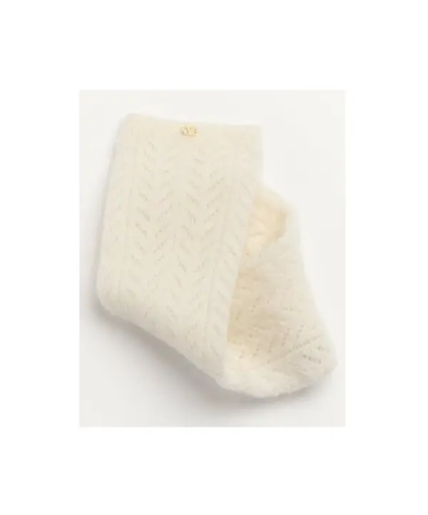 Valentino Garavani Knee High Socks With Vlogo Detail - Ivory