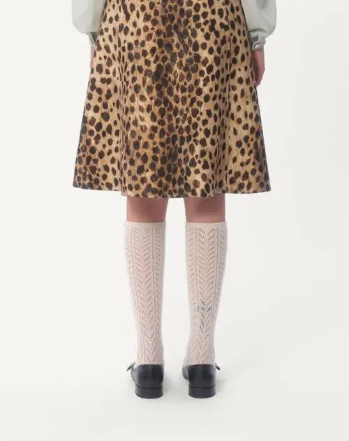 Valentino Garavani Knee High Socks With Vlogo Detail - Ivory