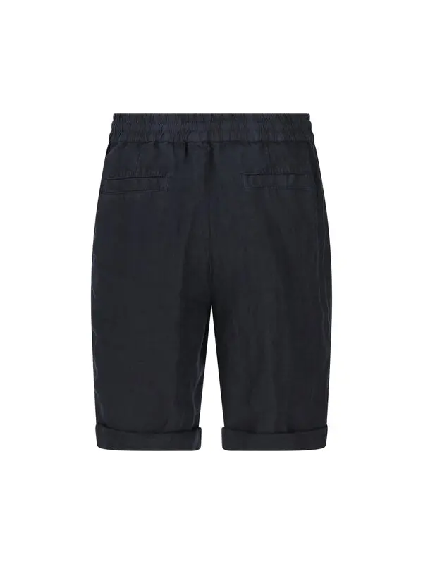 Brunello Cucinelli Drawstring Knee-length Shorts - Navy