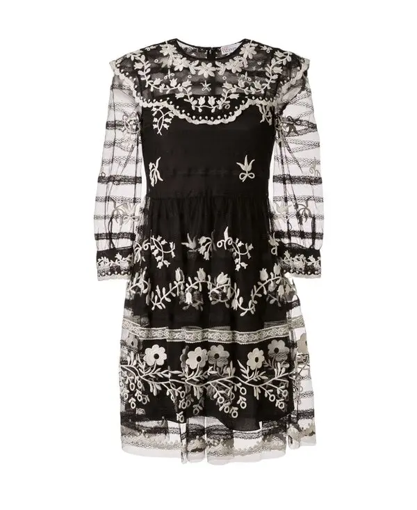 Red Valentino Embroidered Lace Dress
