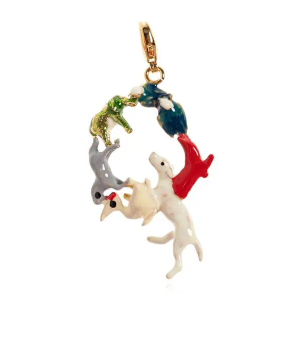 Marni Animal Circle Pendant - Yellow