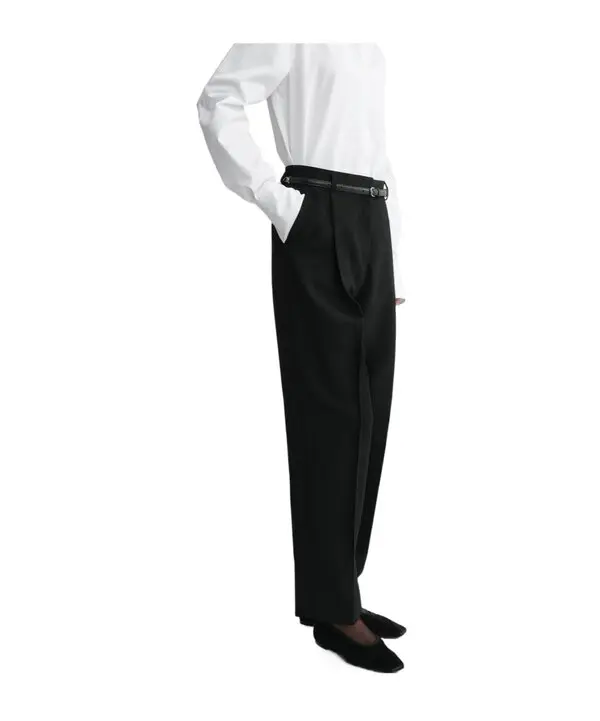 TOTEME Pleated Tailored Trousers - Black