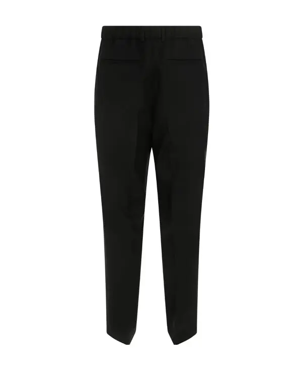 JIL SANDER Techno Gabardine Trousers - Black