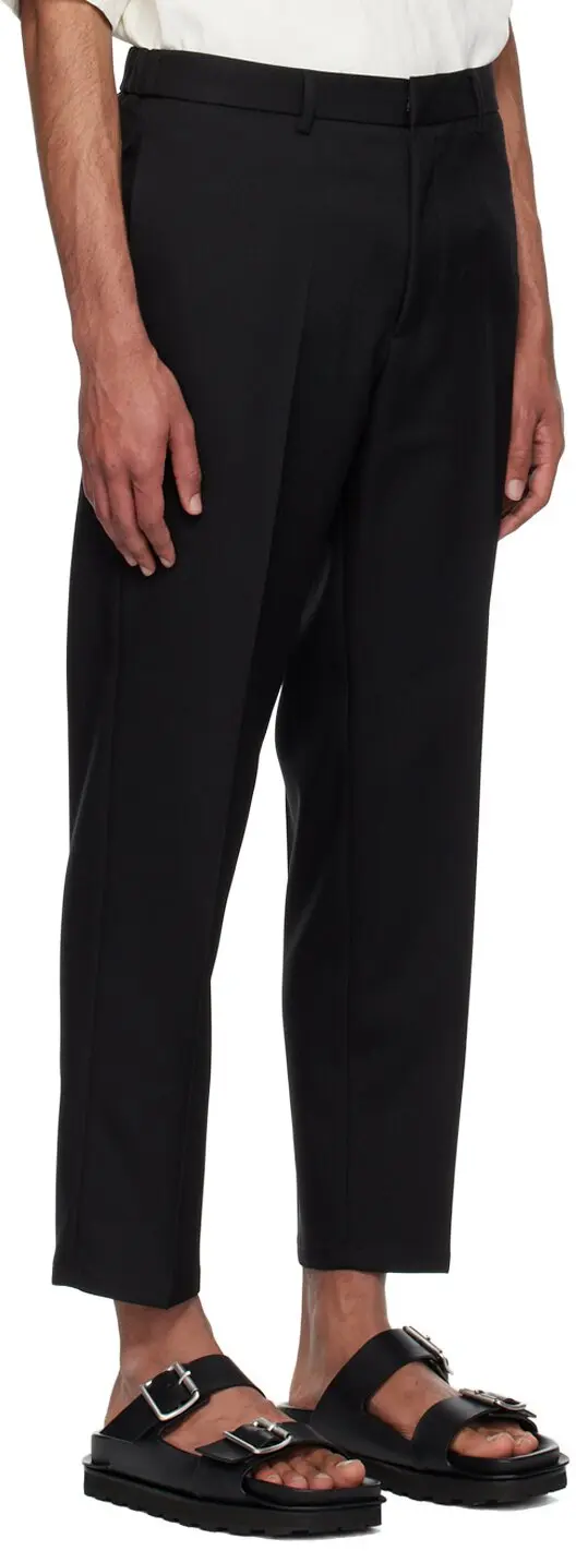 JIL SANDER Techno Gabardine Trousers - Black