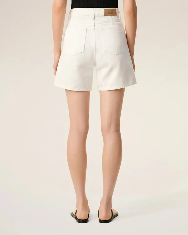 Ami Heritage Label Denim Shorts - White