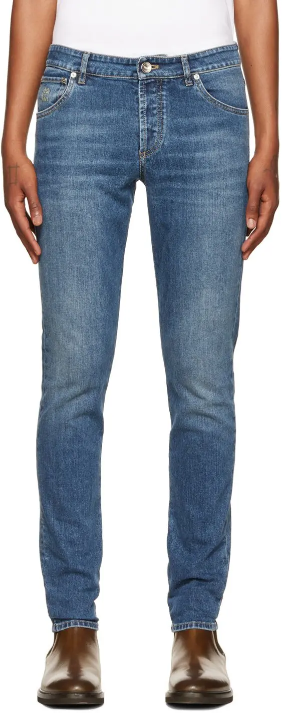 Brunello Cucinelli Faded Wash Skinny Jeans