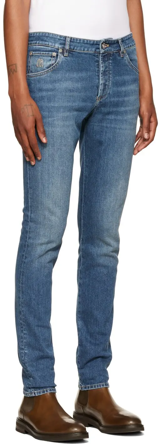 Brunello Cucinelli Faded Wash Skinny Jeans