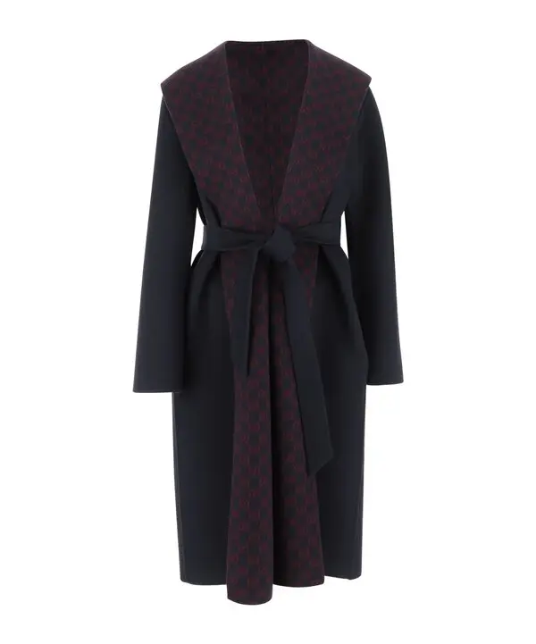 Gucci Reversible Gg Monogram Coat - Black