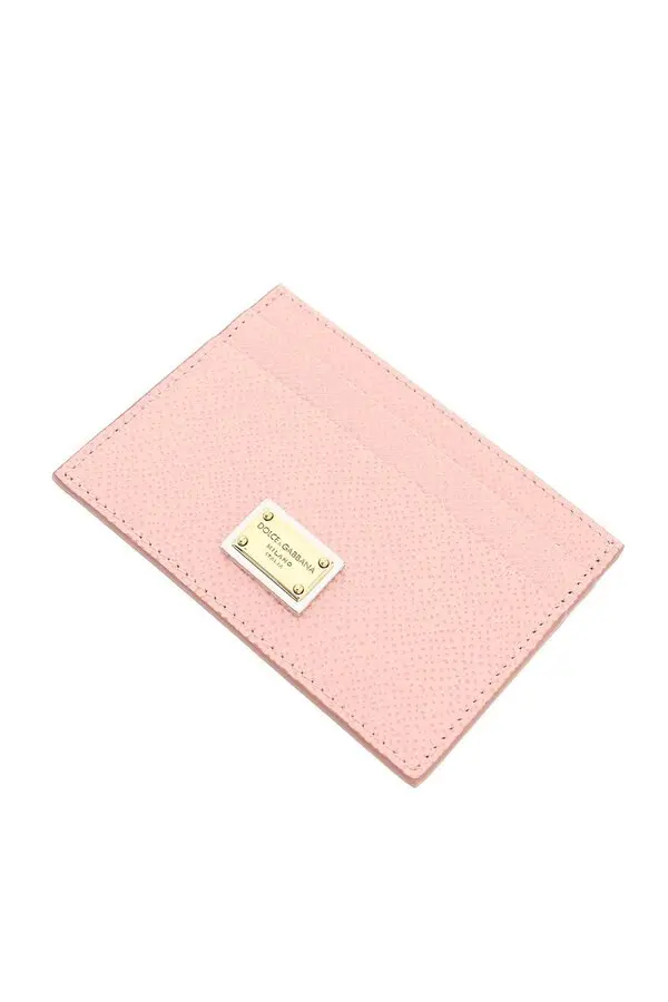 Dolce & Gabbana Dolce Gabbana Logo Plaque Cardholder - Nude
